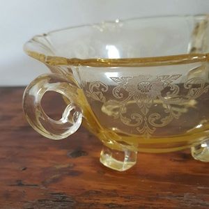 Unknkwn | Accents | Vintage Canary Yellow Depression Glass Bowl | Poshmark